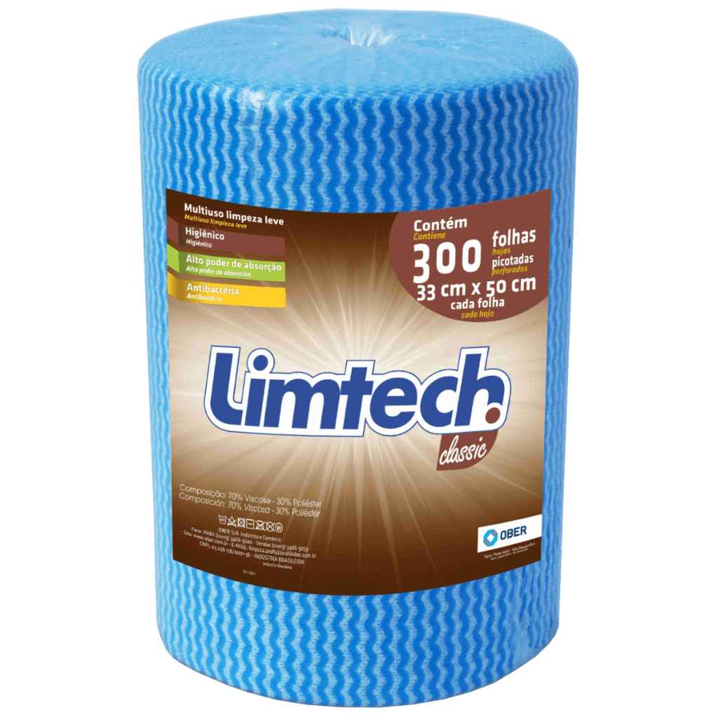 OBER Shop - Pano Multiuso Limtech Wave - 33cm X 300m - 300 Folhas - 45g ...