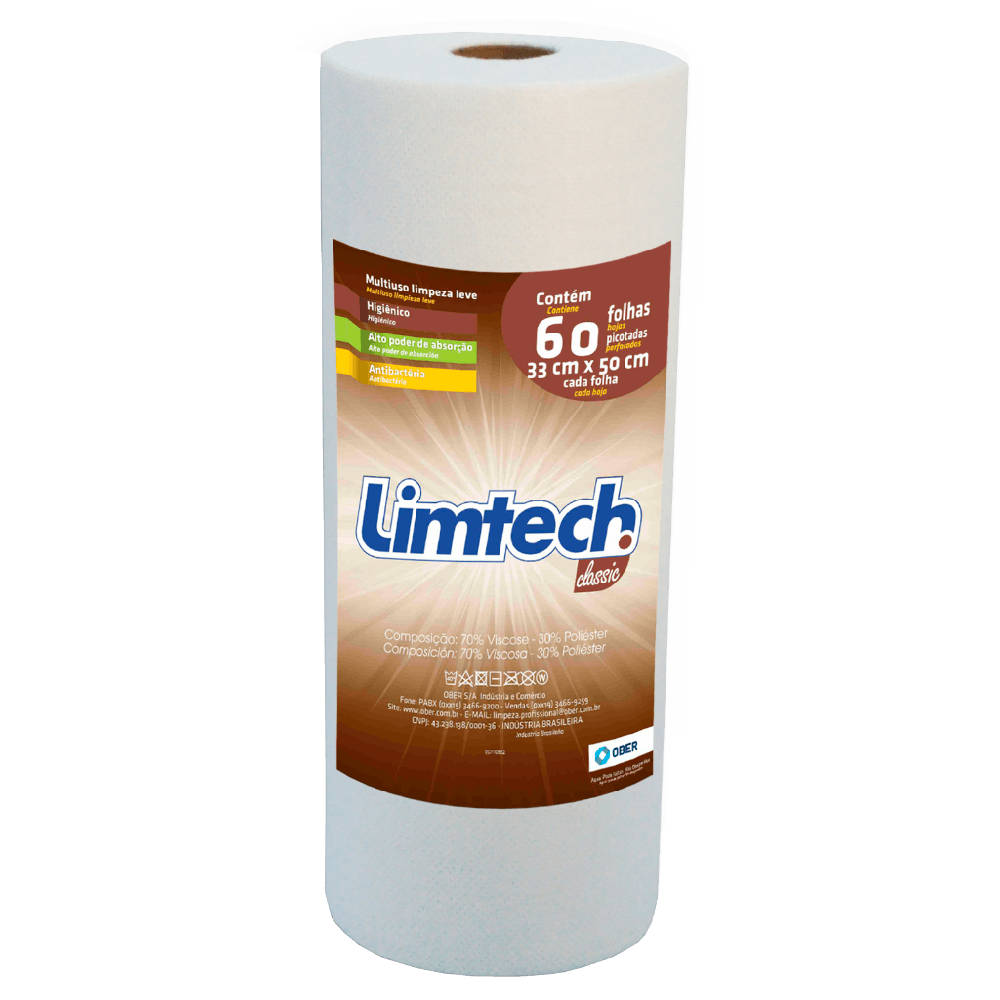 OBER Shop - Pano Multiuso Limtech - 33cm X 30m - 60 Folhas - 45g/m² ...
